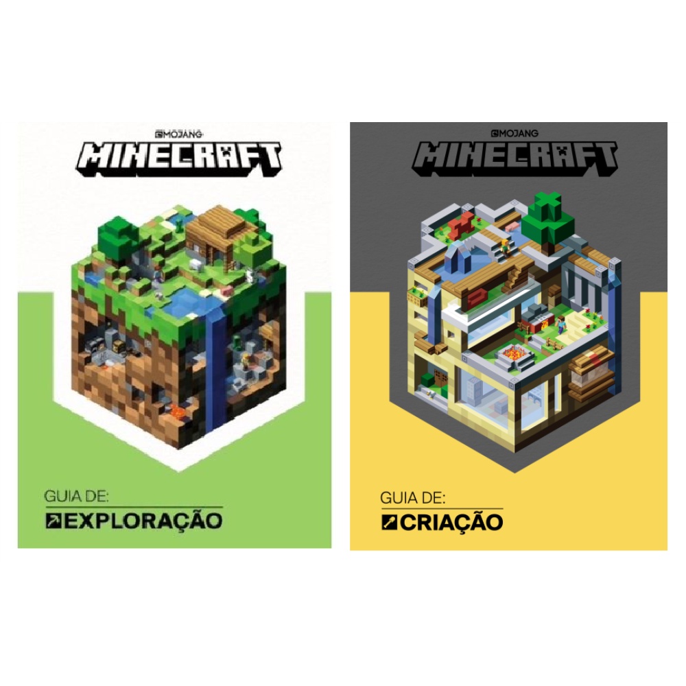 Kit 2 Livros Minecraft Guia de Criação + Guia de Exploração | Shopee Brasil