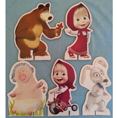 Kit display festa mdf masha e o urso | Shopee Brasil