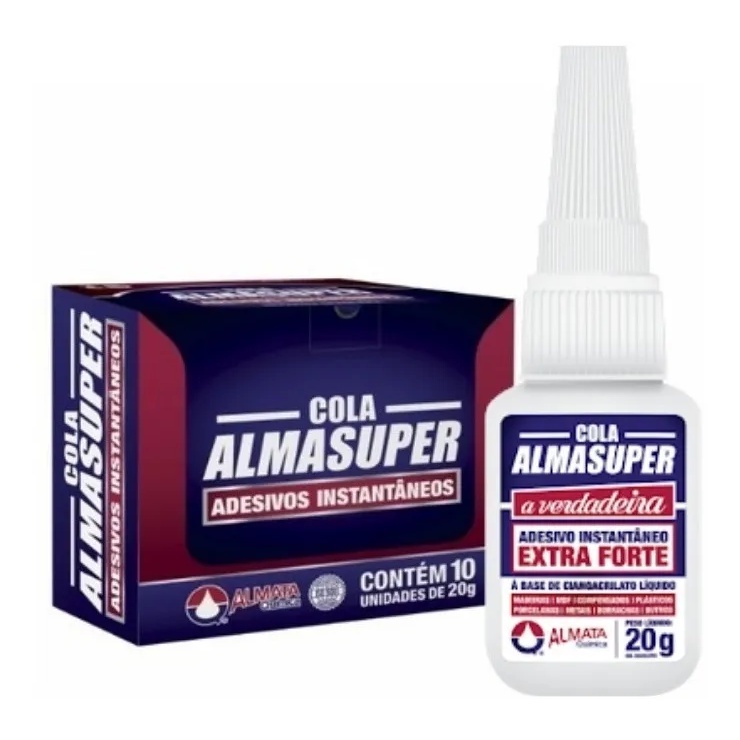 Cola Instantanea Almasuper Ultrarrapido 20 G Cx C/ 10 Un | Shopee Brasil