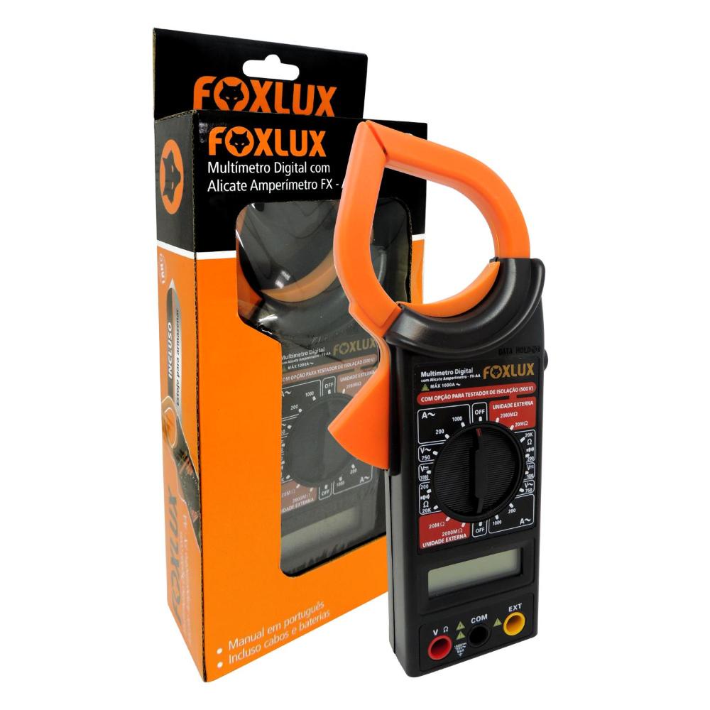 Multímetro Digital 1000A com Alicate Amperímetro - Foxlux | Shopee Brasil