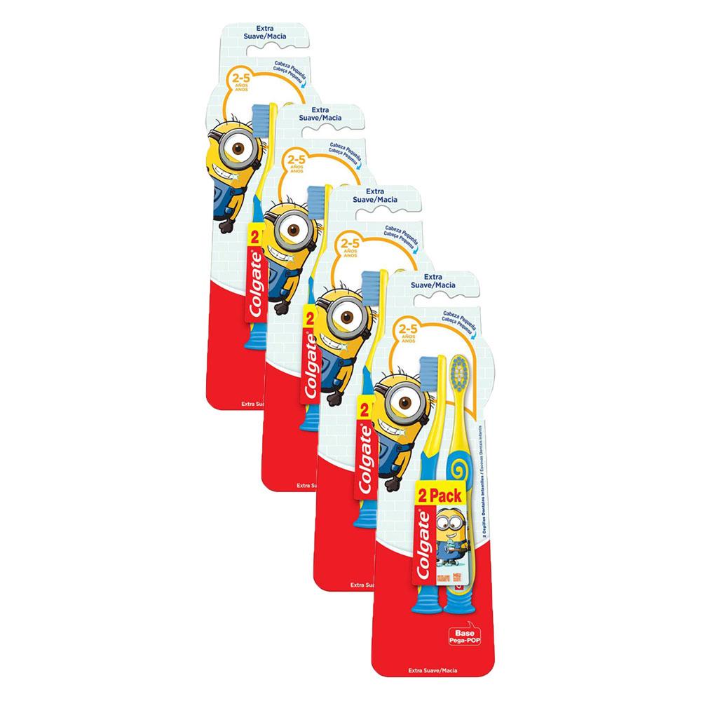Kit 4 Escovas Dental Colgate Minions 2 - 5 anos com 2 unidades | Shopee ...