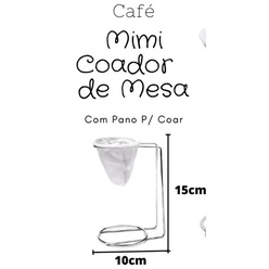 Mini Coador de Mesa com Suporte de Metal 15cm - Niquelart | Shopee Brasil