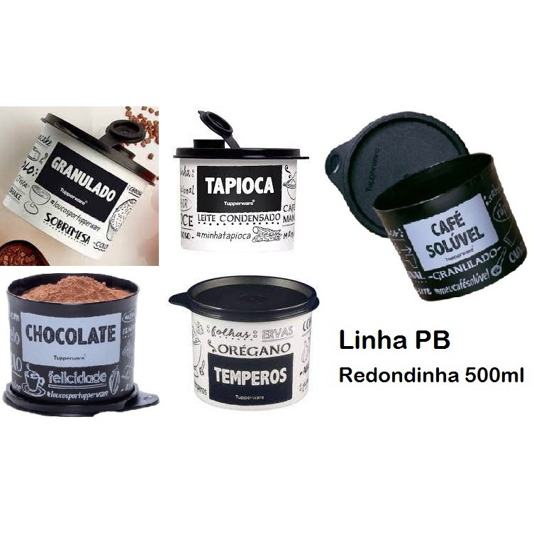 Tupper Redondinha PB 500ml - Varios modelos e cores Tupperware | Shopee ...