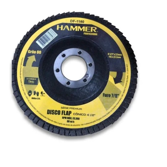 Kit 10 Disco Flap Hammer 110mm Gr80 Gydf1180 Com NF Alta Qualidade ...