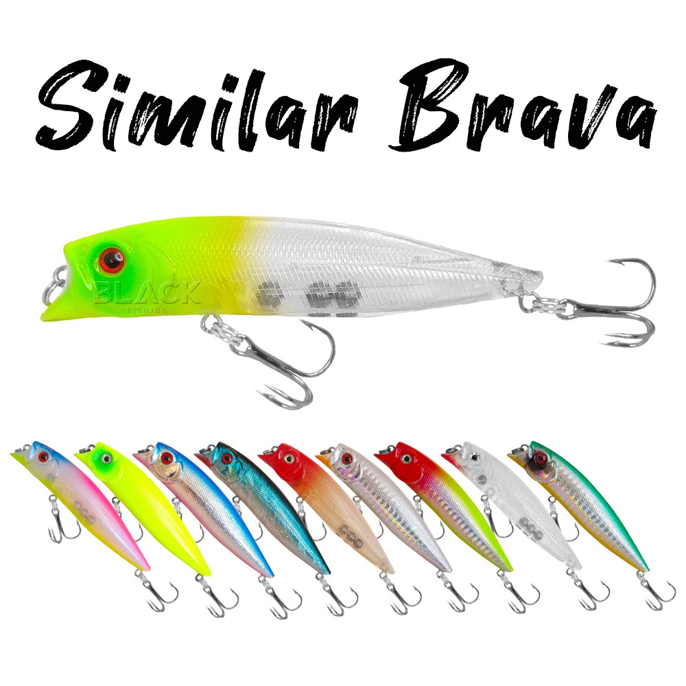 Isca Artificial Para Tucunare Estilo Brava 3D holográficos 9cm 11g Suspending e Rattlin | Shopee ...