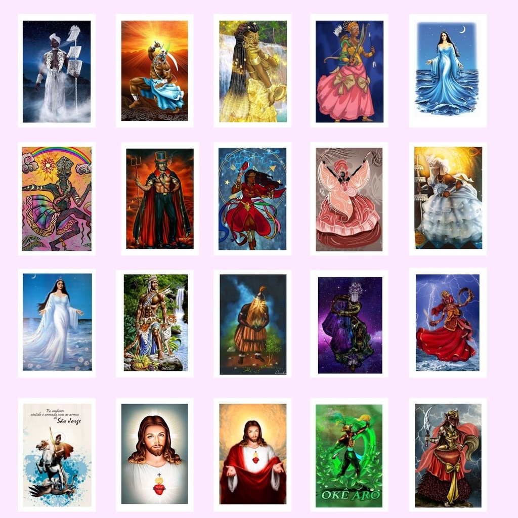 Quadro Decorativo Série Orixás Umbanda Candomblé Devoção Religião ...