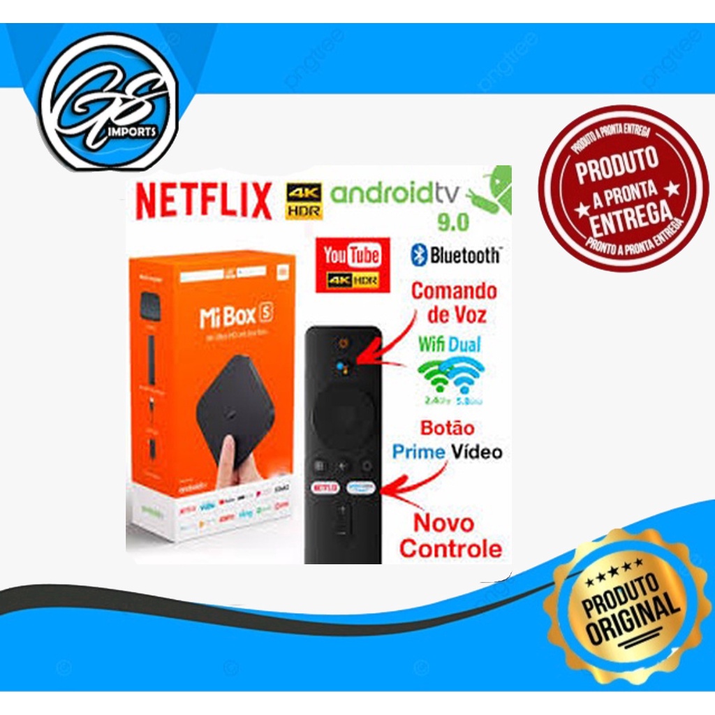 Tv Box digital Smartv Xiaomi Mi Box S + 4K + 2GB RAM + 8GB ...