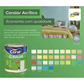 Tinta Coral Coralar Acrílico Antimofo 3,6L Pessego | Shopee Brasil