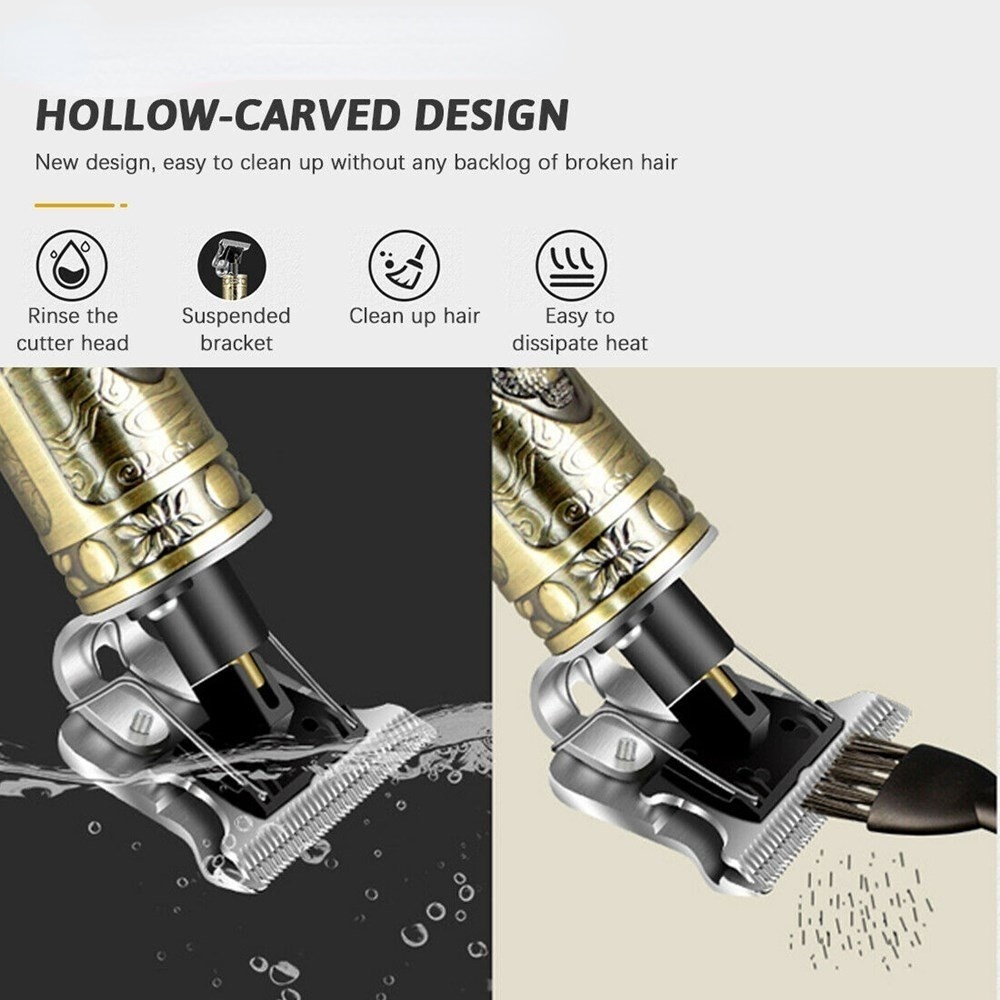 T9 USB Clipper Professional Hair Trimmer Barber Shaver | Shopee Brasil