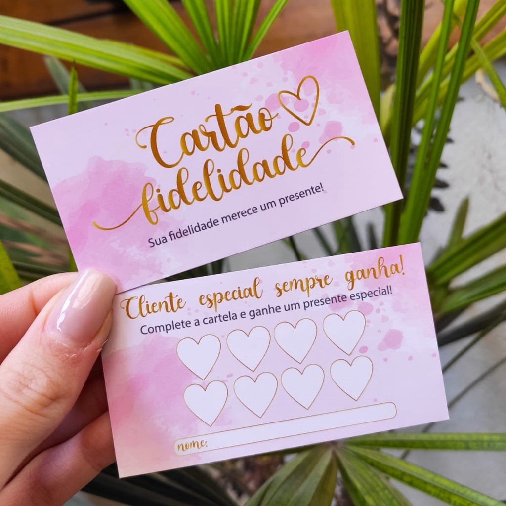Cartão fidelidade cliente-50 unidades | Shopee Brasil