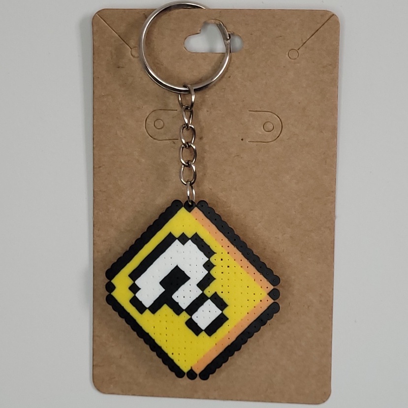 Chaveiro Item Box/Luck Box/Question Block Mario Bros. Pixel Art ...