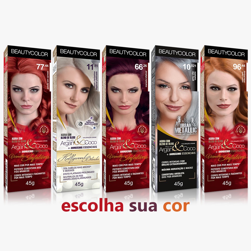Coloração Beautycolor Todas As Cores - Tinta Para Cabelo | Shopee Brasil
