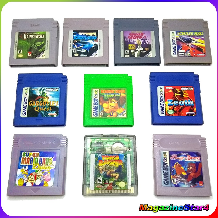 Cartuchos Nintendo Gameboy Color GBC Jogo de Vídeo Game Boy GB ...