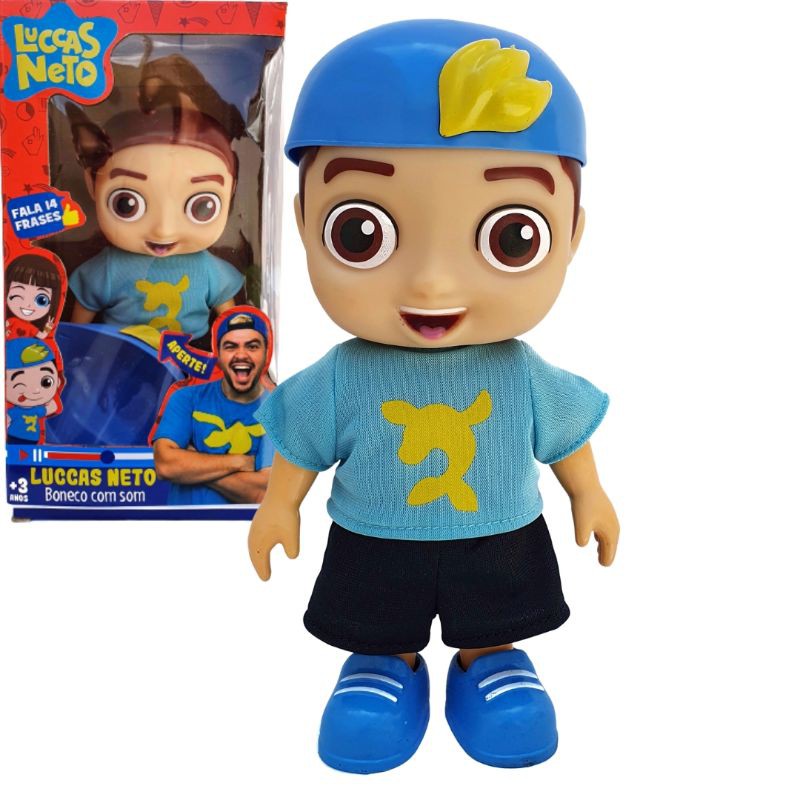 Boneco Do Lucas Neto Youtuber Brinquedo Emborrachado Perfumado Fala 14 ...