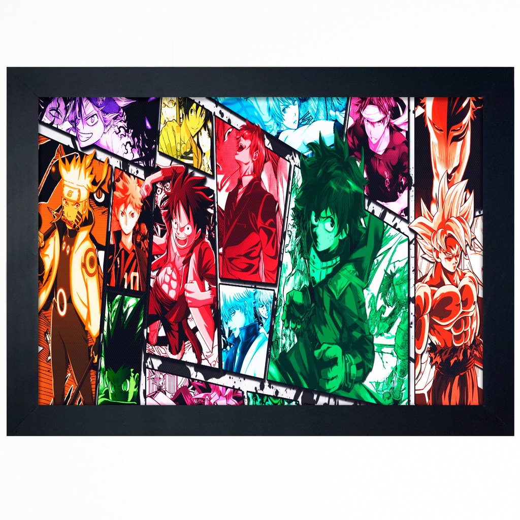 Quadro Bleach, Uzumaki Naruto, Gon, Rurouni, Koro-sensei | Shopee Brasil