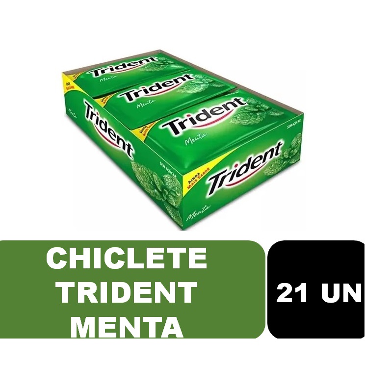 Chiclete TRIDENT Blueberry Menta 16,5g Cx 14un - Trident Max Menta ...