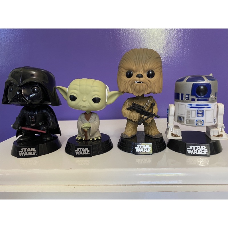 Funko Pop Kit Star Wars Darth Vader Yoda Chewbacca R2D2 Original Sem ...