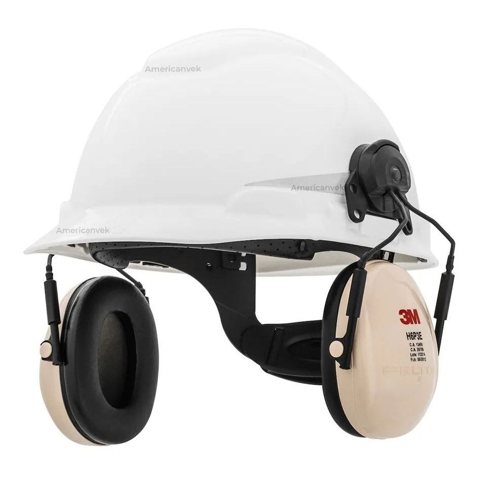 Capacete 3m H700 Com Abafador De Ruído Peltor E Julgular EPI Proteção ...