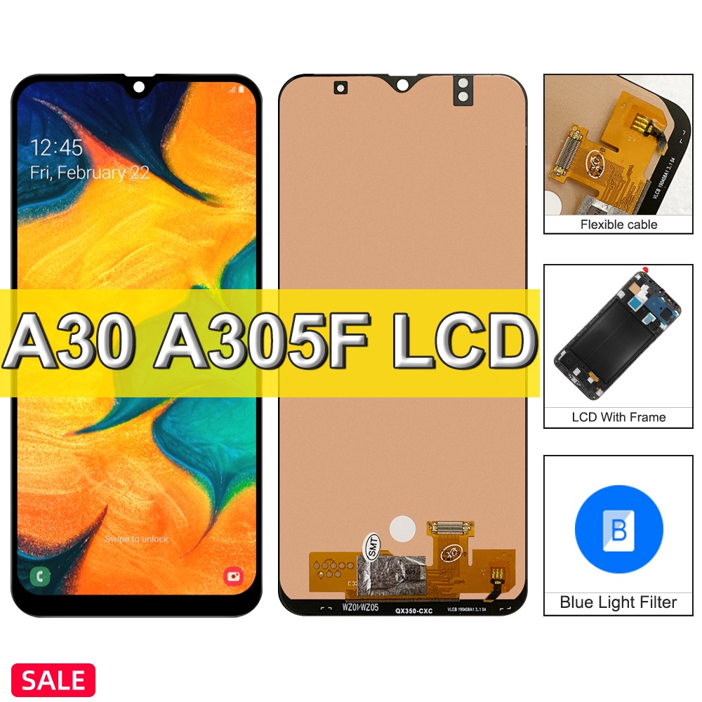 Tela Frontal Display Samsung A30 A305F A305A LCD Display | Shopee Brasil