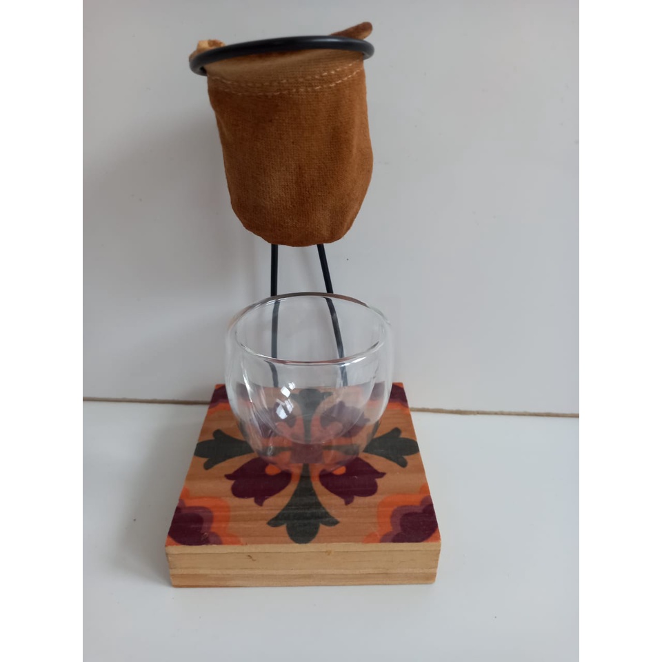 Coador individual cafe com suporte mais 01 copo de parede dupla de 80 ...