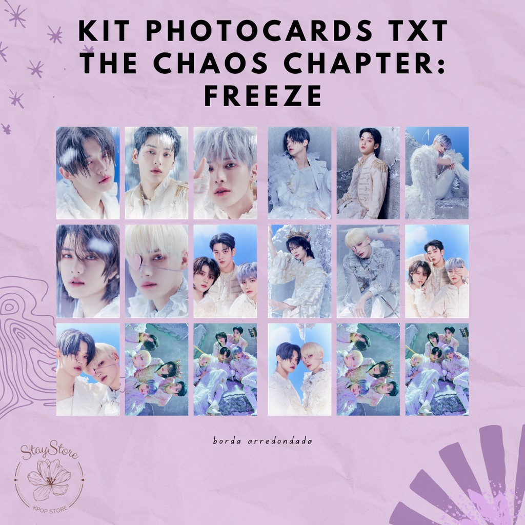 Kit Photocard Txt "The Chaos Chapter: Freeze" 9x7cm K-Pop Exclusivo ...