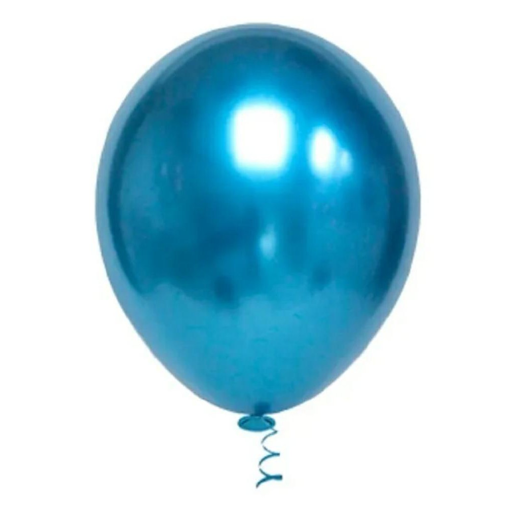 Balão Metalizado Azul 25unid | Shopee Brasil