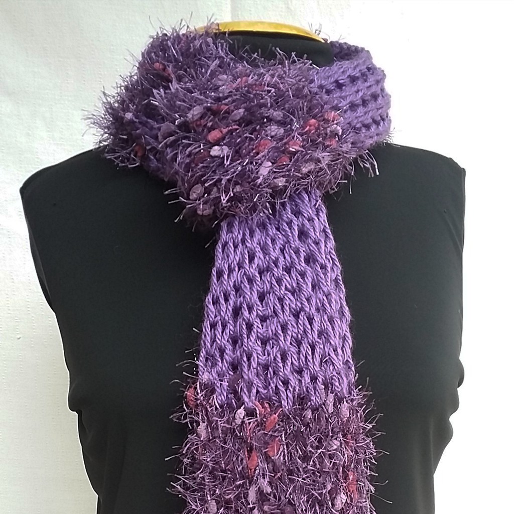 Cachecol roxo com detalhes antialérgico - Pronta entrega | Shopee Brasil