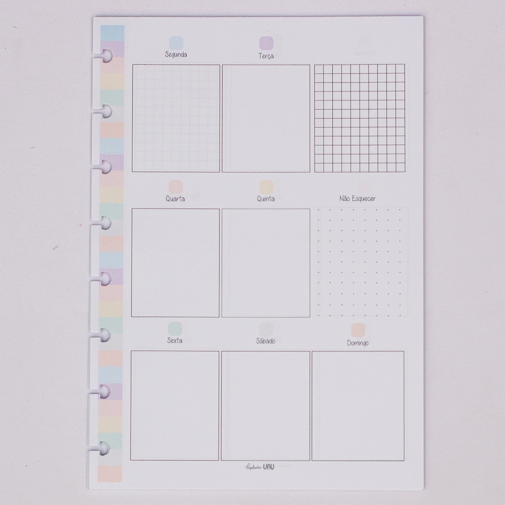 Refil Planner semanal -Organizador de Tarefas Colors | Shopee Brasil