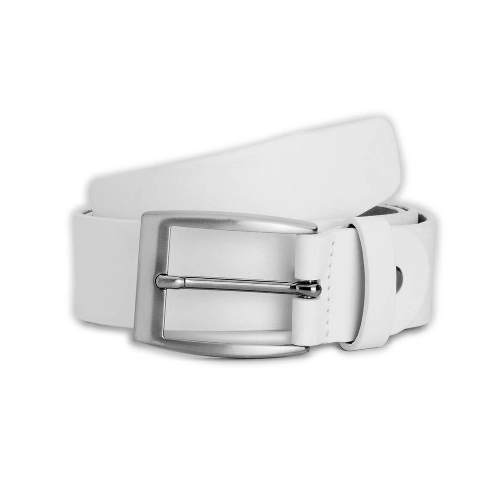 Cinto Social Masculino Linha Branca La Couro Naturali Branco | Shopee ...