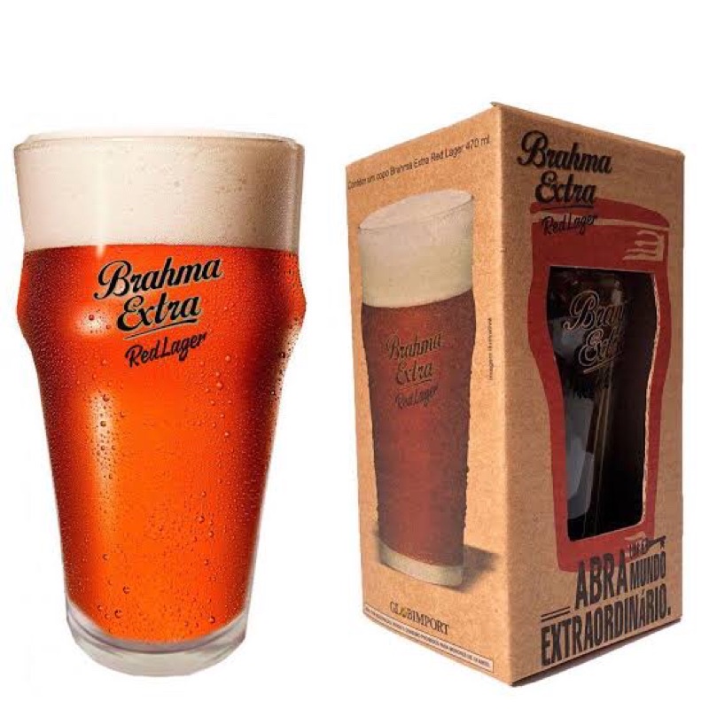 Copo Cerveja Brahma Extra Red Lager 470ml Tipo Stout | Shopee Brasil