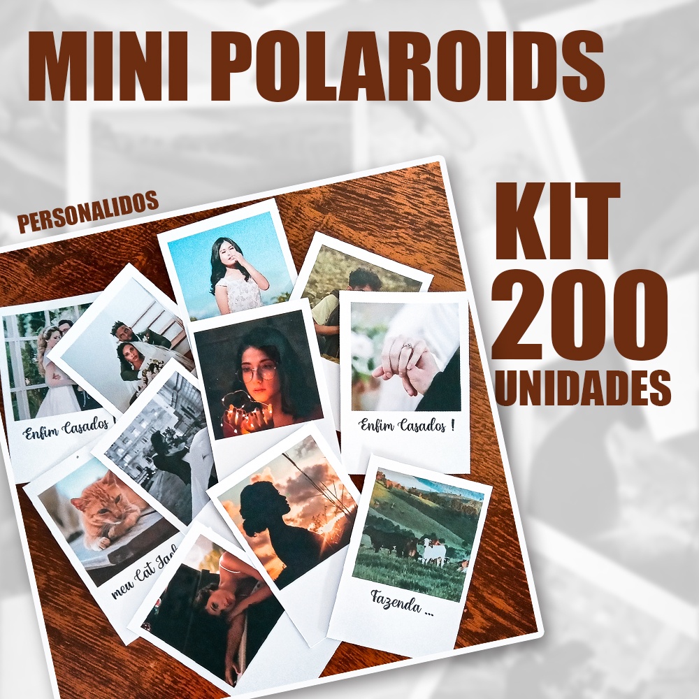Foto Polaroid Mini Tradicional Personalizada ( Kit 200 Unidades ...