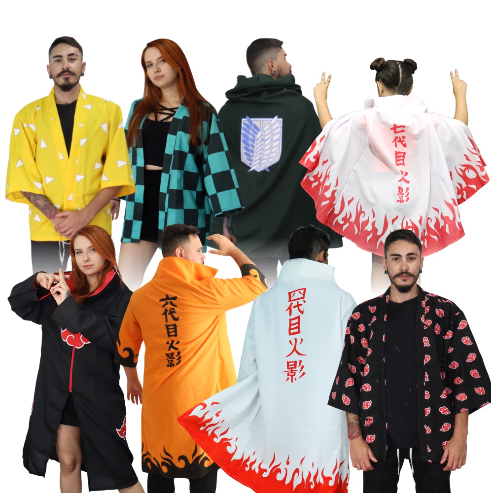 Kimono Manto Naruto Tanjiro Roupa Cosplay Anime Escolha O Seu | Shopee ...