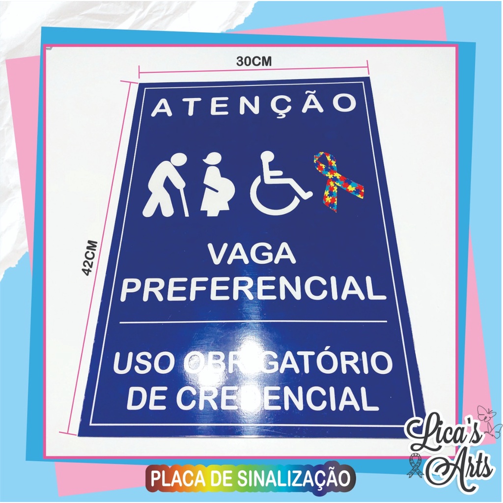 Placa de estacionamento ( Prioridade) | Shopee Brasil