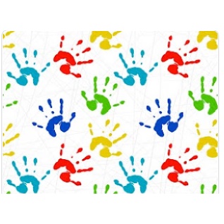 Papel de Parede Adesivo Maozinhas Coloridas Infantil Unissex | Shopee ...