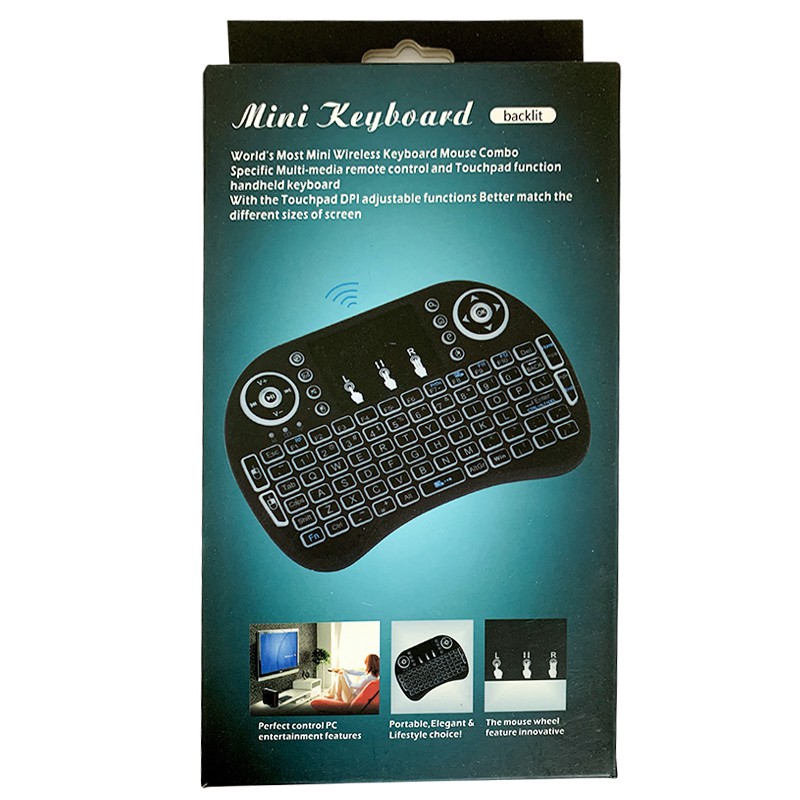 Mini Teclado Wireless Bluetooth Touchpad Sem Fio Iluminado | Shopee Brasil