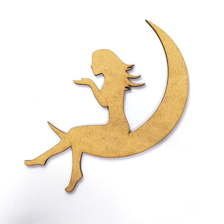 Recorte Mulher Sentada na Lua MDF 3mm 18 x 17,3 cm SR833 | Shopee Brasil