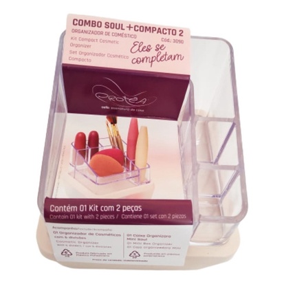 Suporte Para Maquiagem Em Acrilico Com Caixa Box Com Tampa | Shopee Brasil