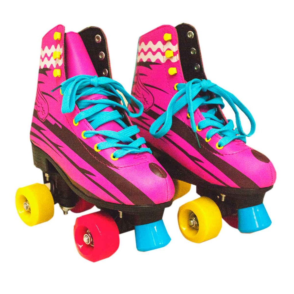 Patins Adulto Feminino Roller 4 Rodas Rosa de 32 ao 41 | Shopee Brasil