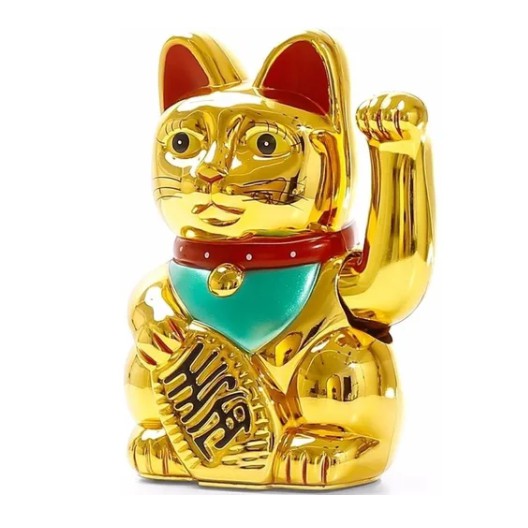 Gatinho Da Sorte Solar Gato Maneki Neko Fortuna Dinheiro | Shopee Brasil