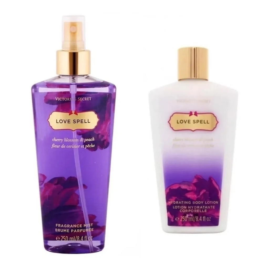 Kit Body Splash Ref Victoria Secret + Creme Hidratante Love Spell TOP ...