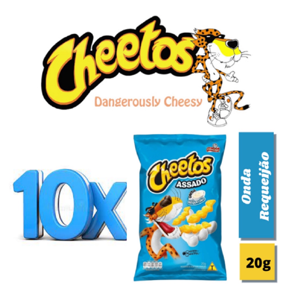 Salgadinhos Cheetos Onda Requeijao Elma Chips - Kit 10 Pacotes 20g ...
