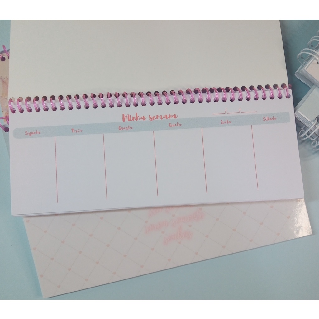 Mini bloquinho Planner Semanal sortido | Shopee Brasil