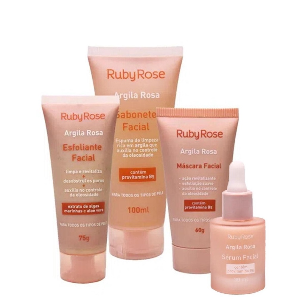 Linha Skin Care Argila Rosa Ruby Rose Unitário | Shopee Brasil