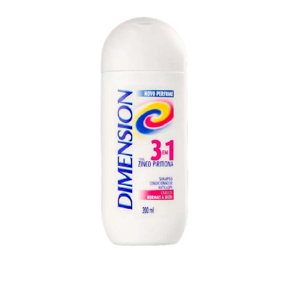 Shampoo Dimension 3x1 Anticaspa - Cabelos Normais a Secos 200ml ...