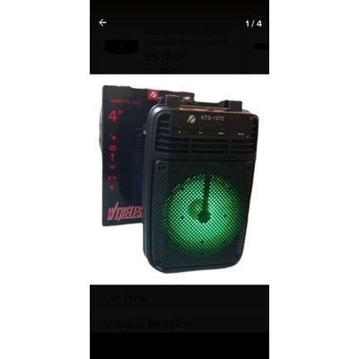 Caixa de Som Bluetooth 4” KTS-1272 entrada Microfone | Shopee Brasil