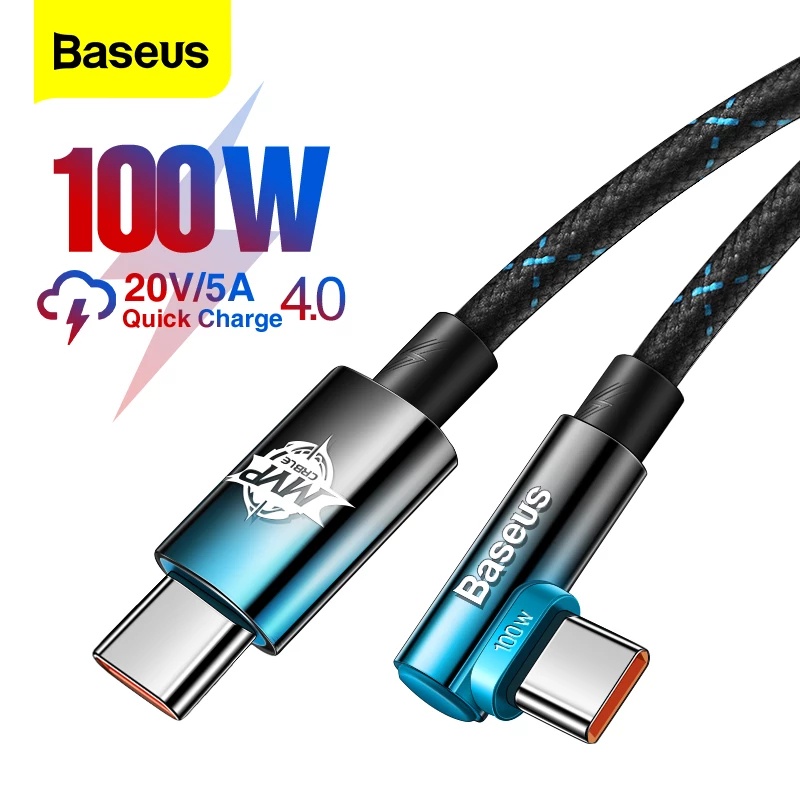 Baseus Cabo De Carregamento Rápido Com Formato De Cotovelo E USB Tipo C Para 100W MVP 2 ...