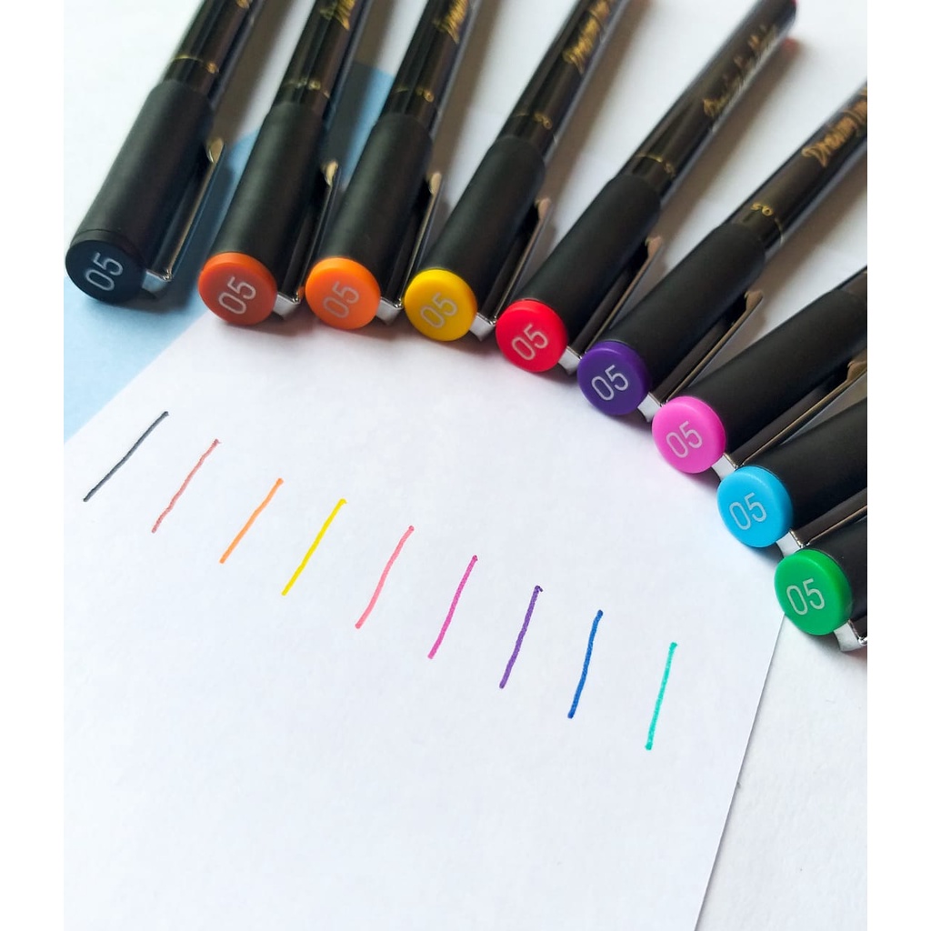 Canetas para Desenho e Lettering (unidade - coloridas) | Shopee Brasil