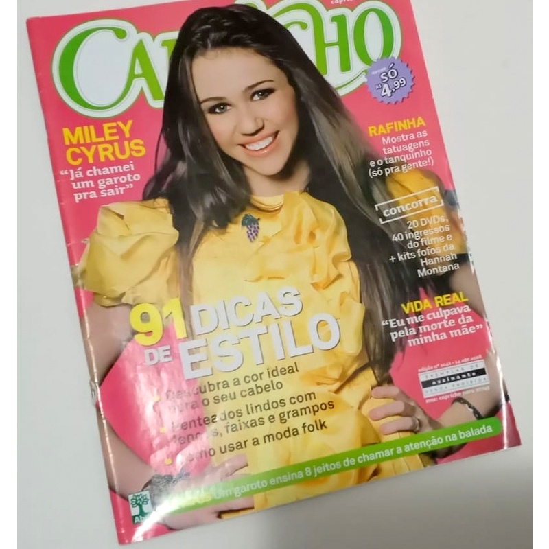 Revista Capricho Abril 2008 Miley Cyrus | Shopee Brasil