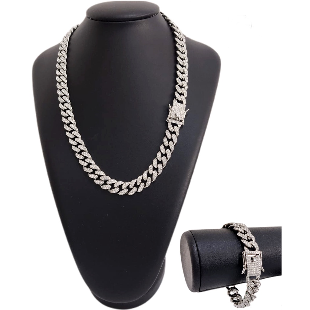 Pulseira Ice Cuban Cravejada Zirconia Hiphop - Escorrega o Preço