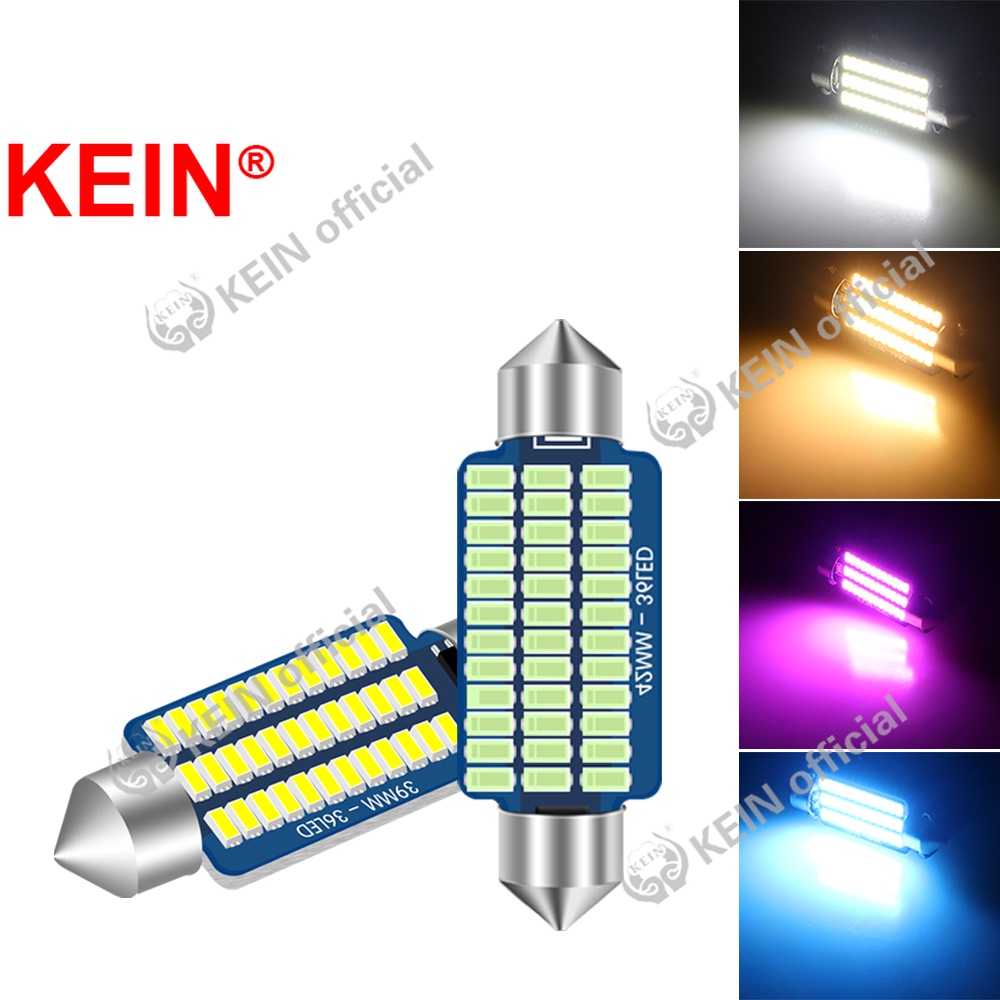 KEIN 1PCS Led Festoon C5W White Interior Light C10W 31mm 36mm 39mm 41mm 3014 Signal Lamps 12V ...